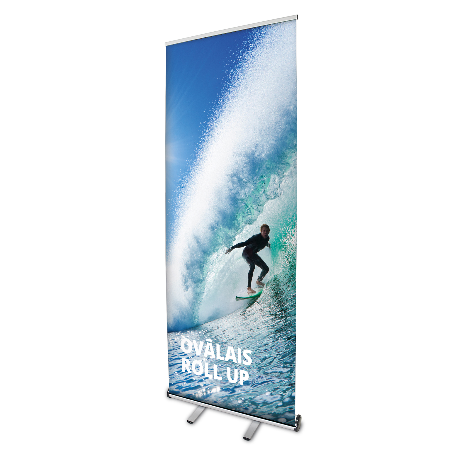 Ovālais Roll-Up stends 100x200 - Rollup.lv
